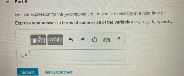 Solved A particle moving in the xy-plane has velocity vo = | Chegg.com