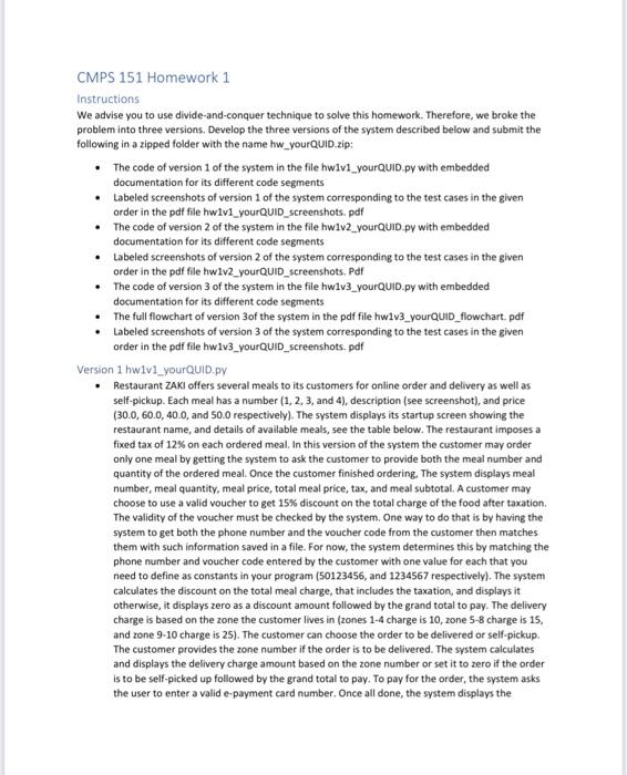 Solved CMPS 151 Homework 1 Instructions We advise you to use | Chegg.com