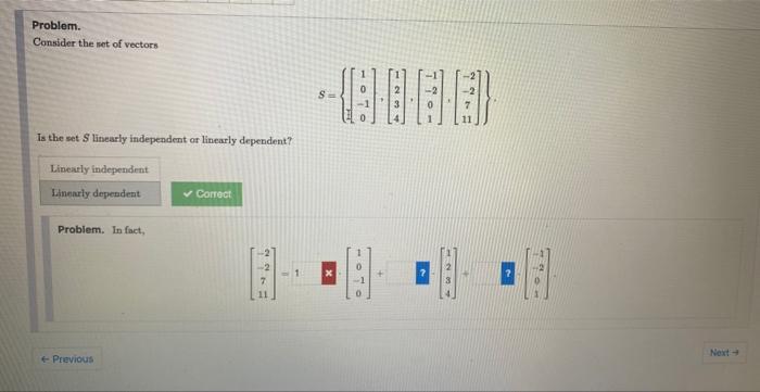 Solved Express the vector v=⎣⎡2136⎦⎤ as a linear combination | Chegg.com