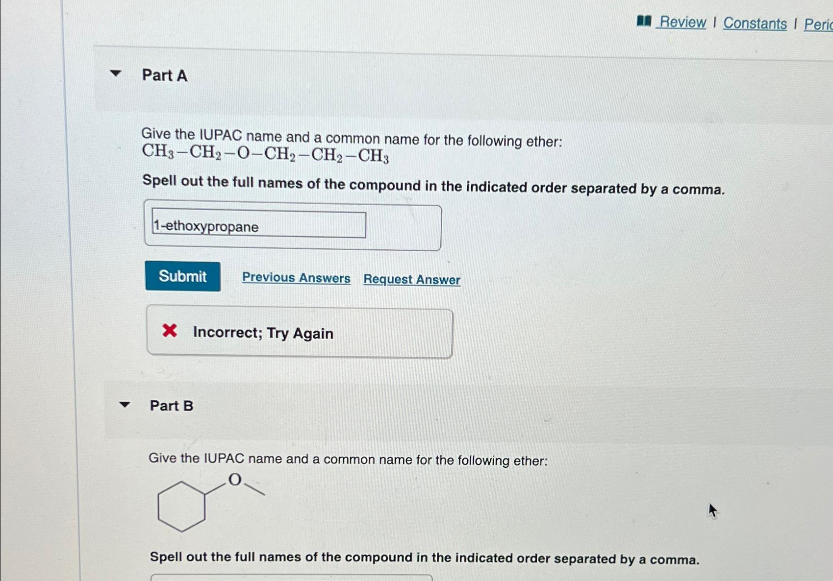Solved Review I Constants I PericPart AGive the IUPAC name | Chegg.com