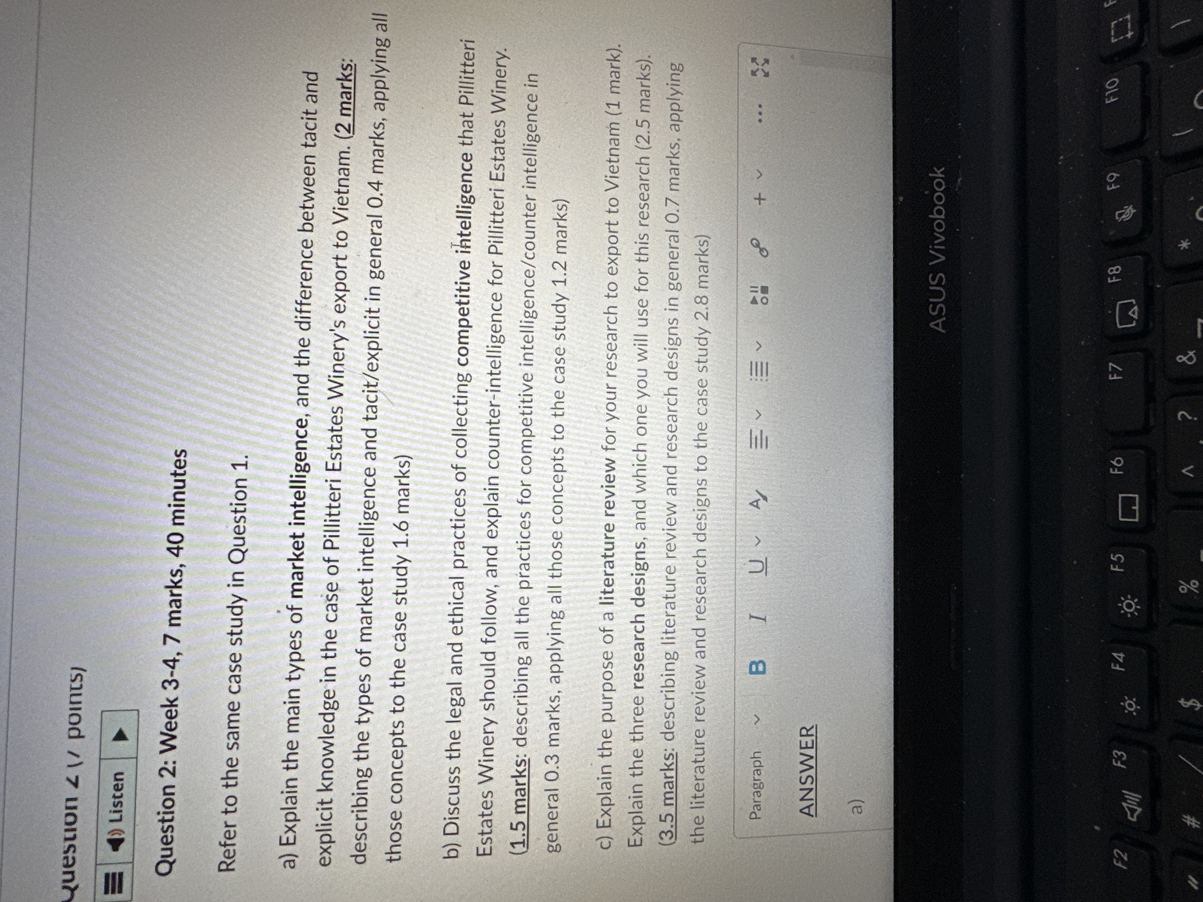 Solved Question 2: Week 3-4, 7 ﻿marks, 40 ﻿minutesRefer to | Chegg.com