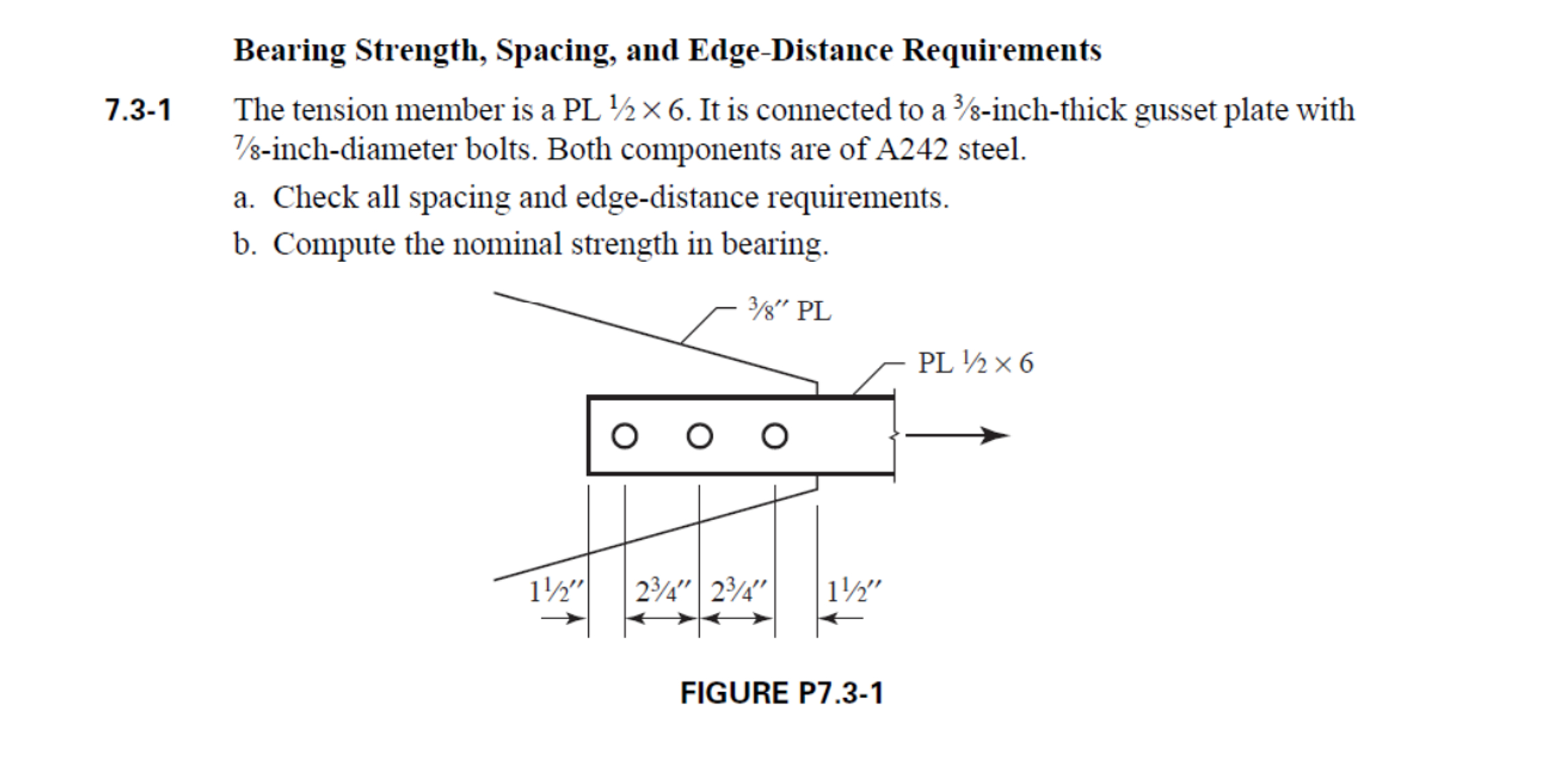 Solved Bearing Strength, Spacing, and Edge-Distance | Chegg.com
