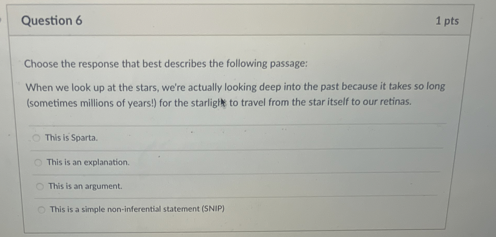 Solved Question 61 ﻿ptsChoose the response that best | Chegg.com