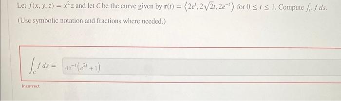Solved Compute the integral of the scalar function | Chegg.com