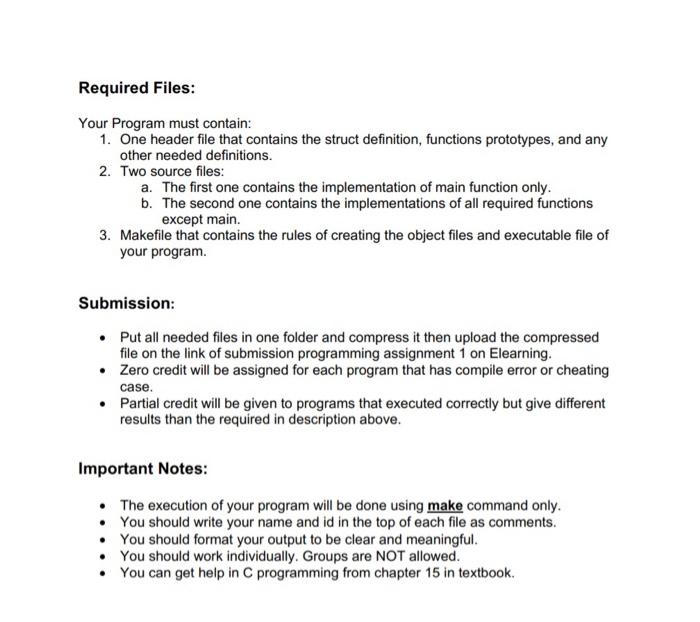 Solved Objective Develop a C program on UNIX system. | Chegg.com