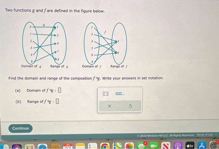 Solved Two functions g and f are defined in the figure | Chegg.com