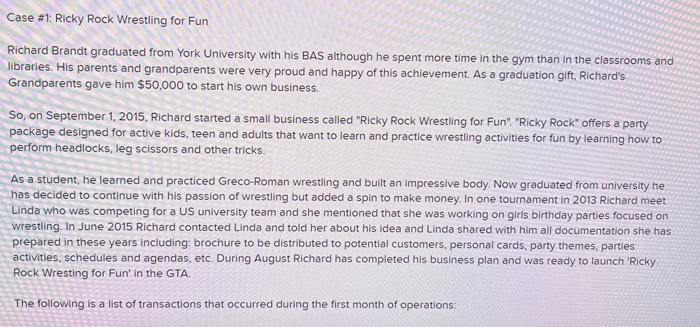 Solved Richard Brandt graduated from York University with | Chegg.com