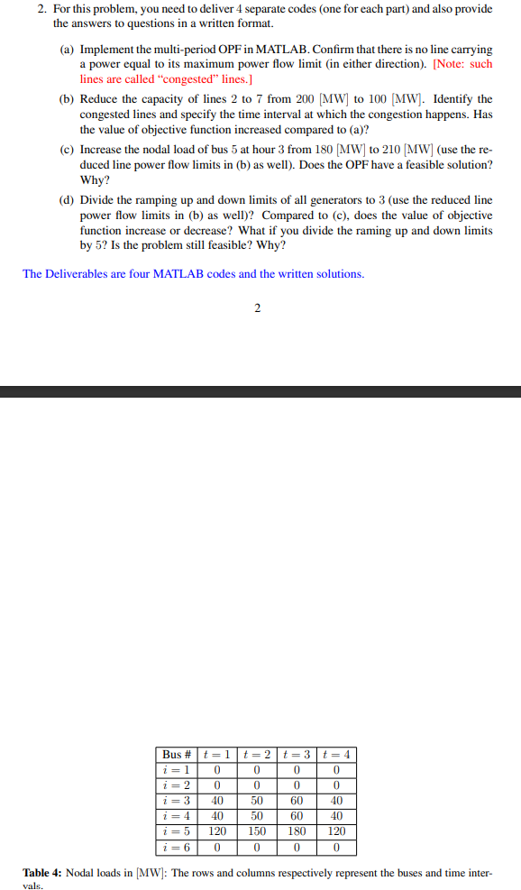 For this problem, you need to deliver 4 ﻿separate | Chegg.com