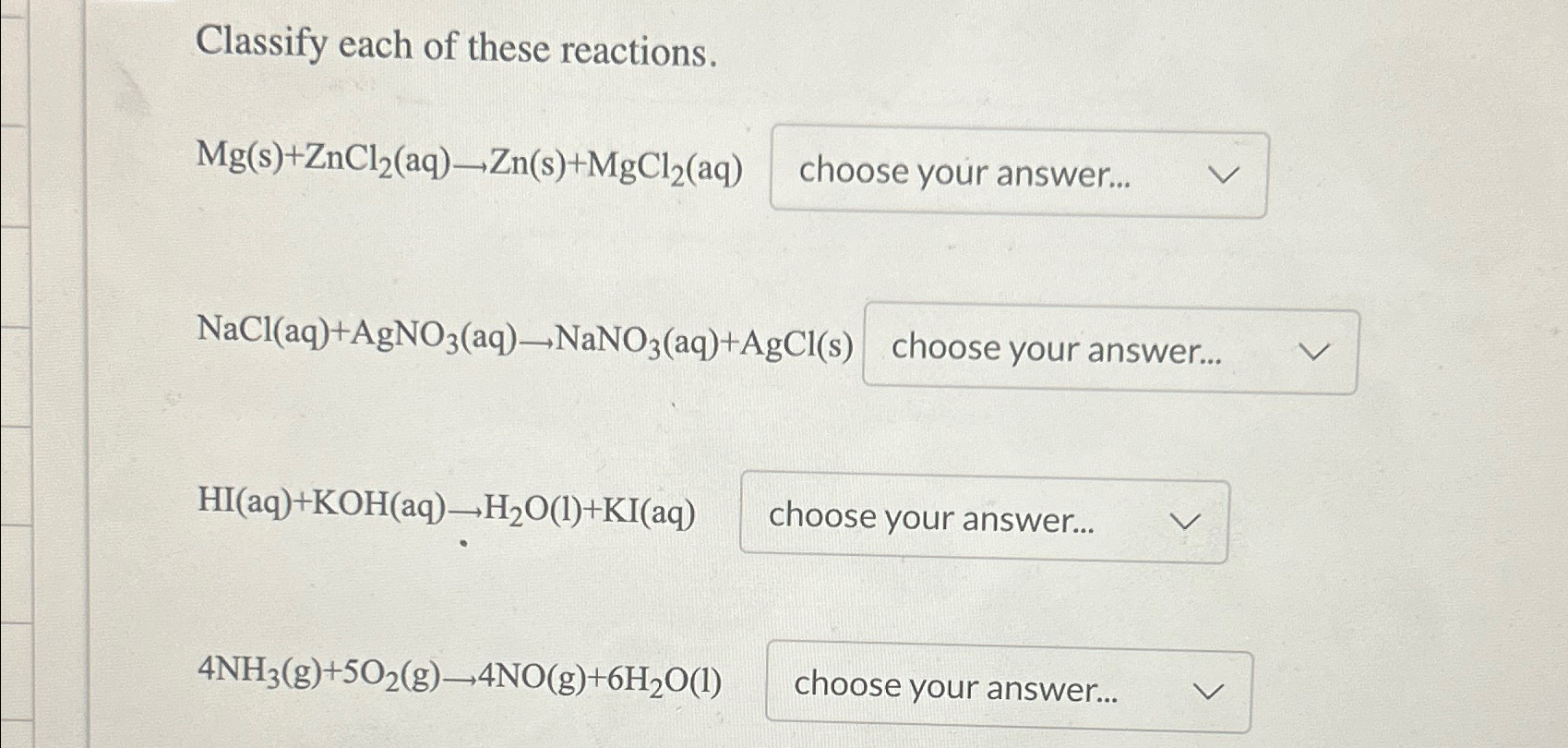 Solved Classify each of these | Chegg.com