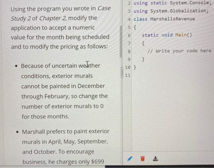 In Chapter 2 you created an interactive application | Chegg.com