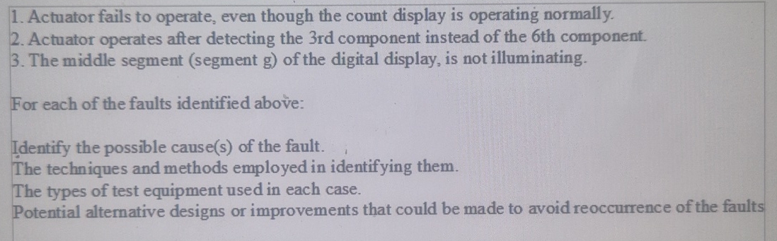 Solved Actuator fails to operate, even though the count | Chegg.com