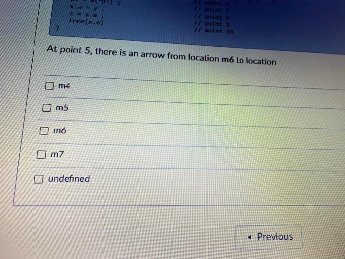 Solved Question 28 1 pts Consider the C code below and the | Chegg.com