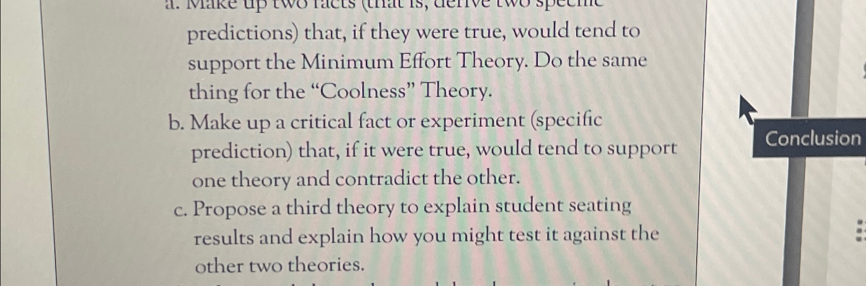 Solved predictions) ﻿that, if they were true, would tend to | Chegg.com