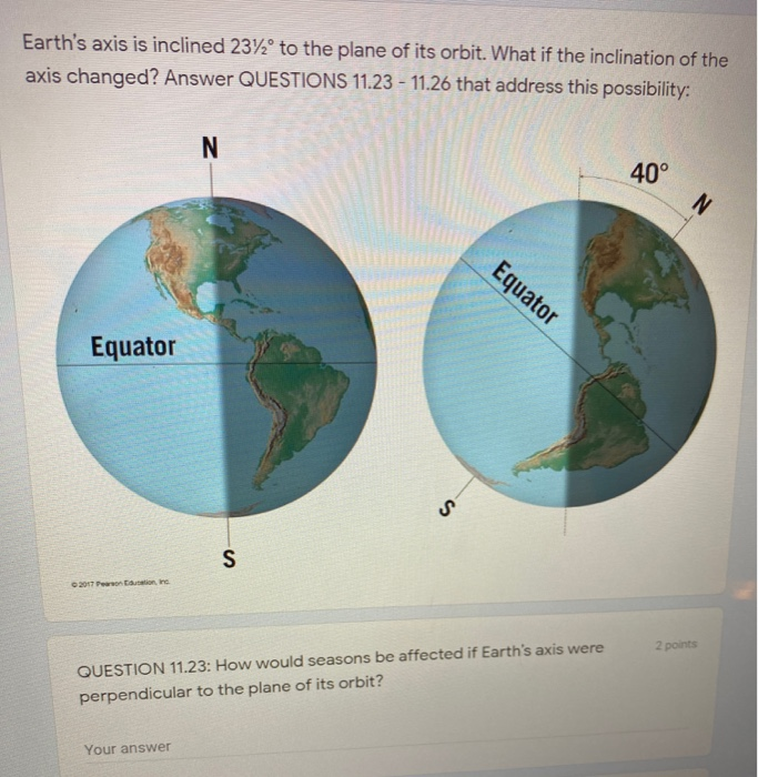 Solved Earth's axis is inclined 2312° to the plane of its | Chegg.com