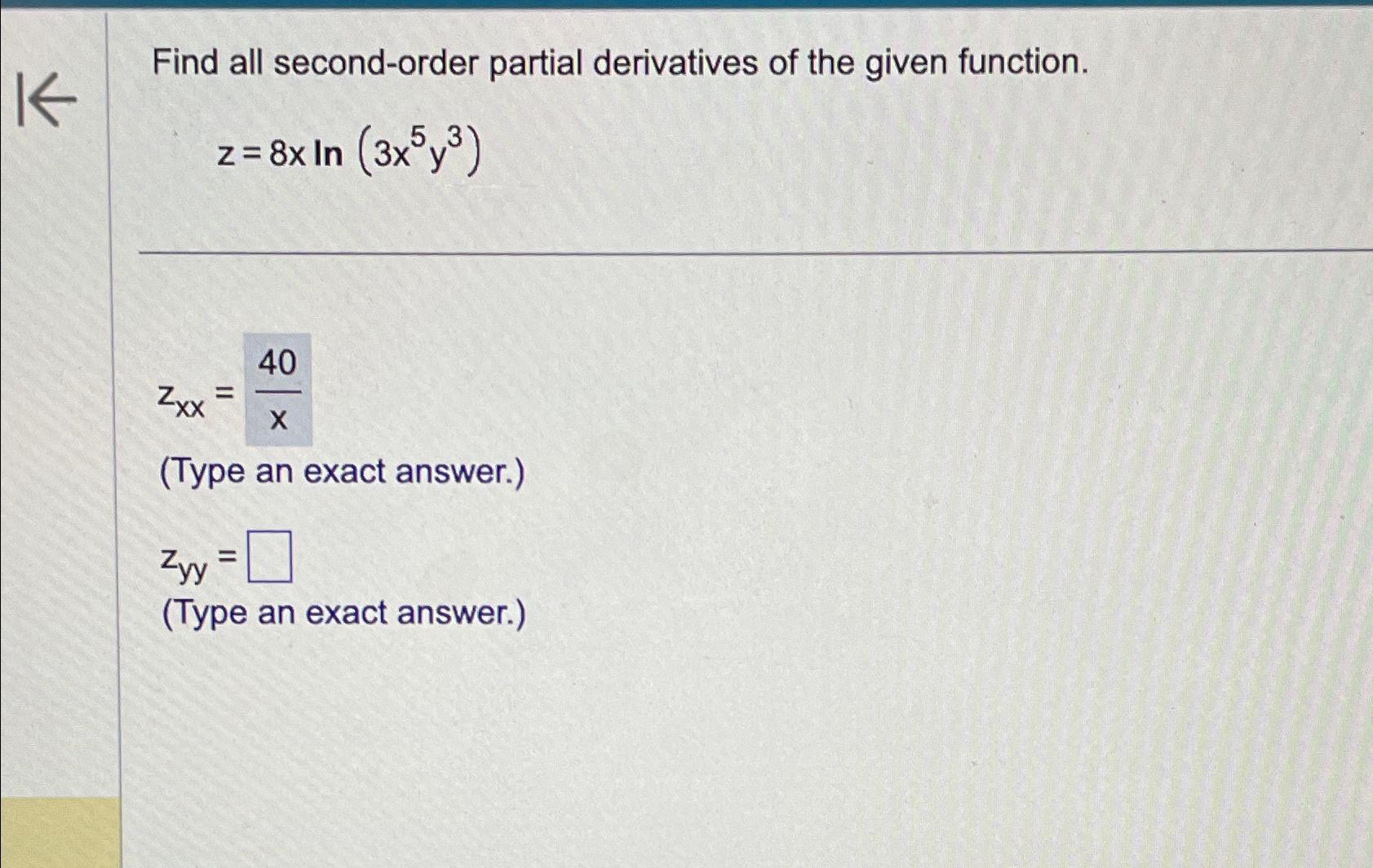 Solved Find All Second Order Partial Derivatives Of The