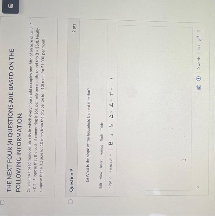 Solved THE NEXT FOUR (4) QUESTIONS ARE BASED ON THE | Chegg.com