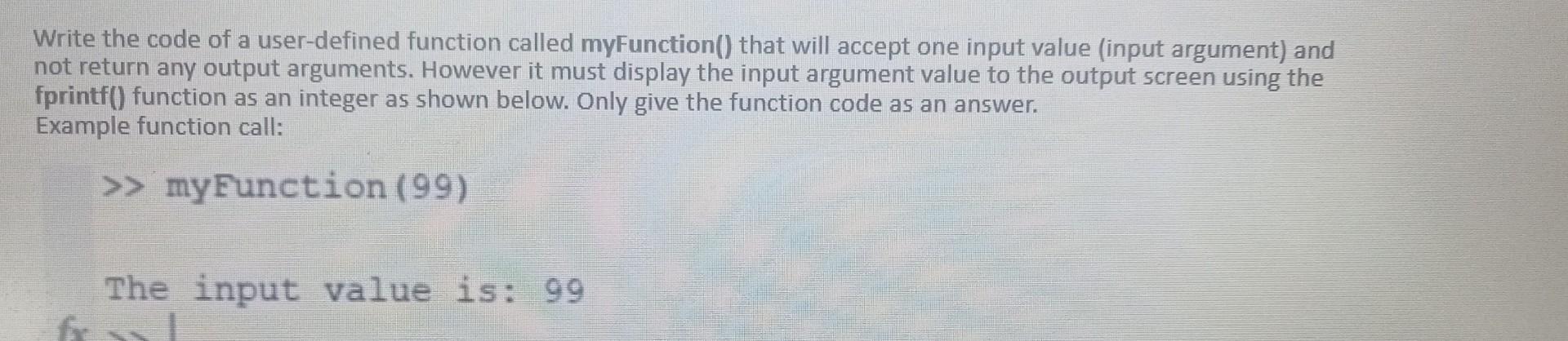 Solved Write the code of a user-defined function called | Chegg.com
