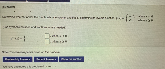 Solved (14 points) Determine whether or not the function is | Chegg.com Solved (14 points) Determine whether or not the function is | Chegg.com