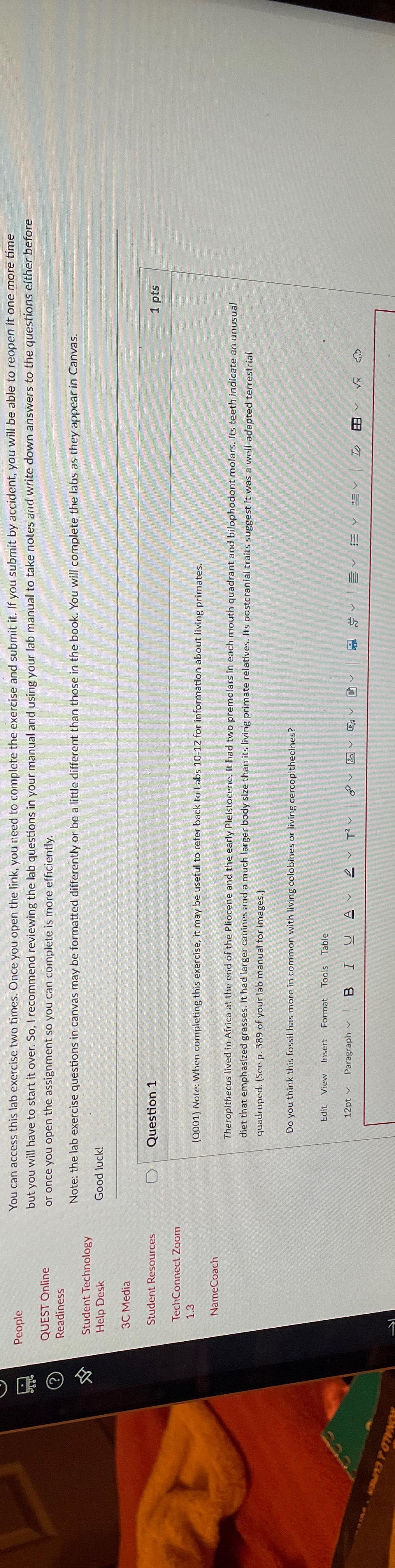 Solved PeopleQUEST Online ReadinessStudent Technology Help | Chegg.com