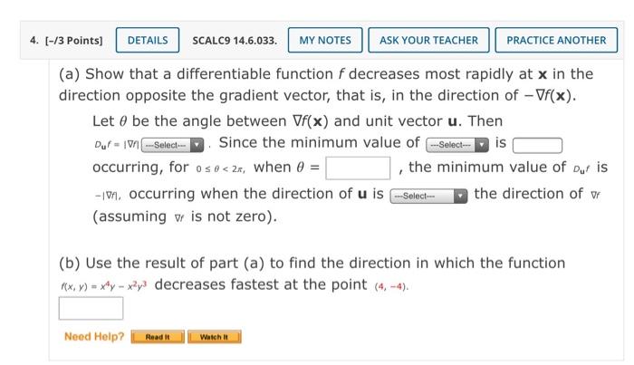 Solved 4. (-/3 points) DETAILS SCALC9 14.6.033. MY NOTES ASK | Chegg.com Solved 4. (-/3 points) DETAILS SCALC9 14.6.033. MY NOTES ASK | Chegg.com