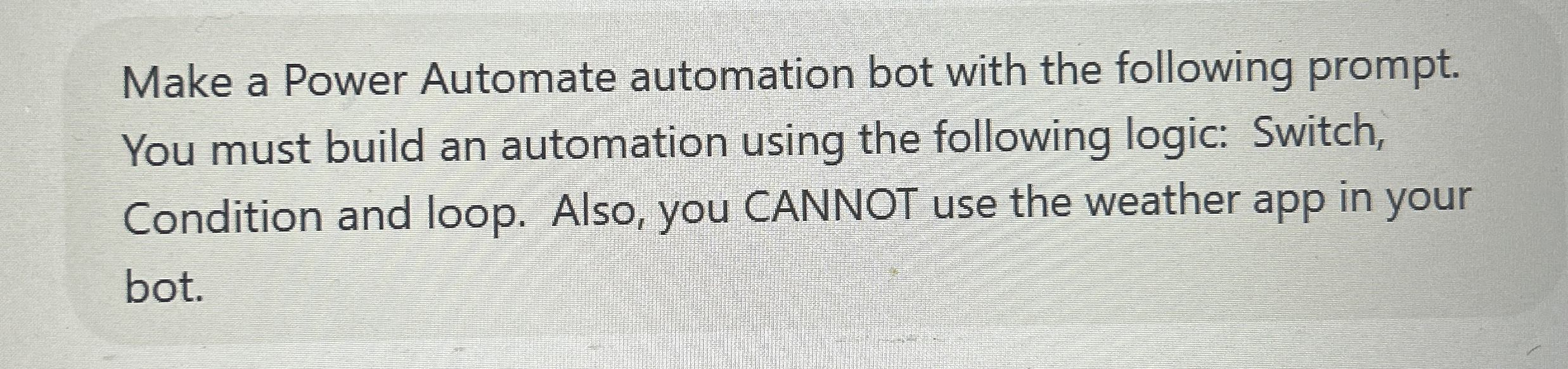 Solved Make a Power Automate automation bot with the | Chegg.com
