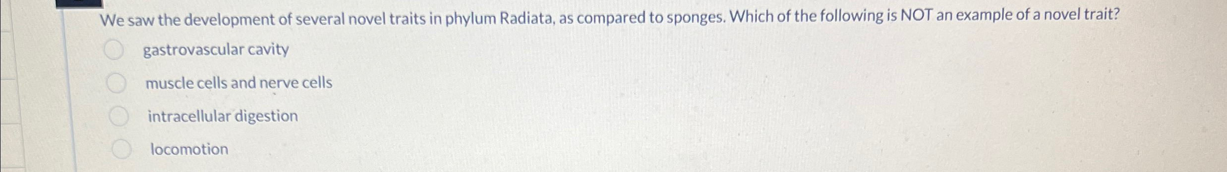 Solved We saw the development of several novel traits in | Chegg.com