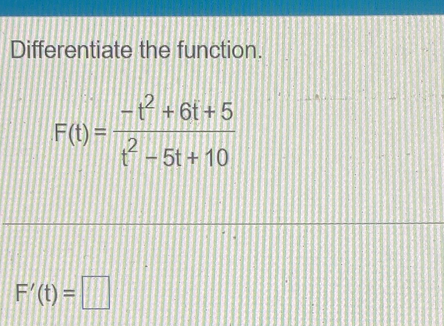 Solved Differentiate the | Chegg.com