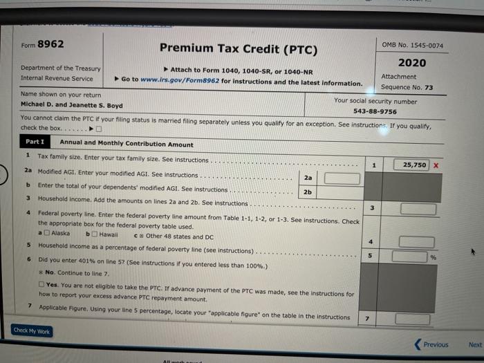what are premium tax credit, qualified business | Chegg.com
