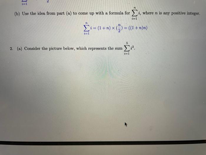 Solved (a) Using the picture below, calculate the sum | Chegg.com