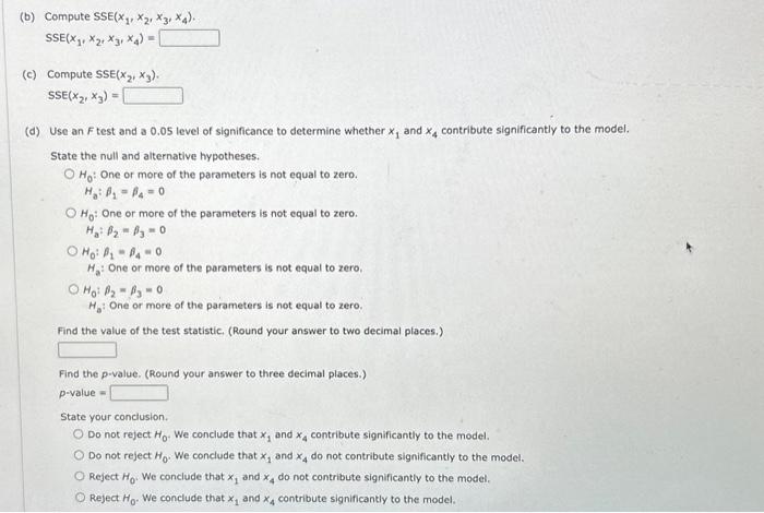 Solved regression analysis involving 30 observations, the | Chegg.com