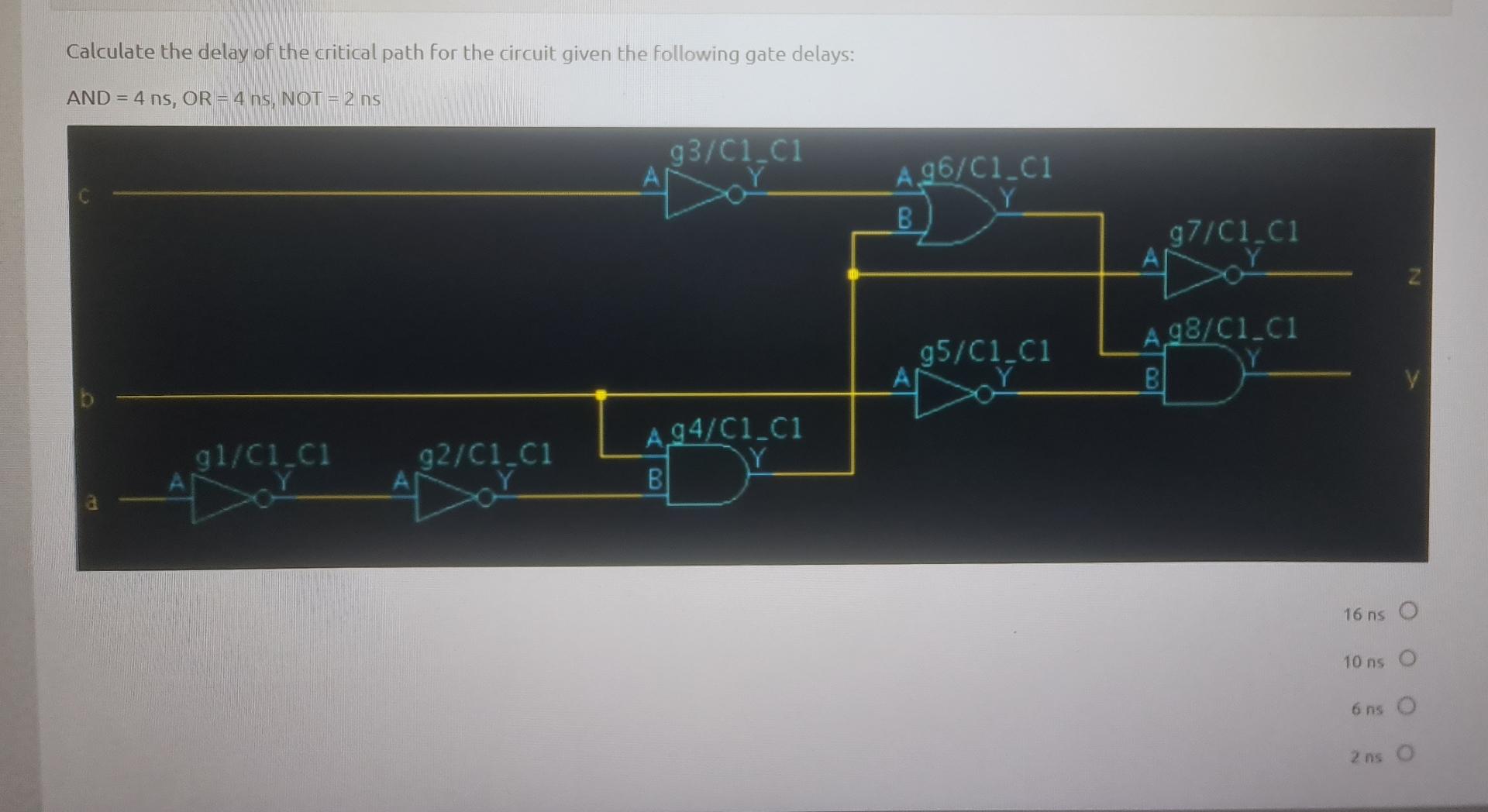 Calculate the delay of the critical path for the | Chegg.com