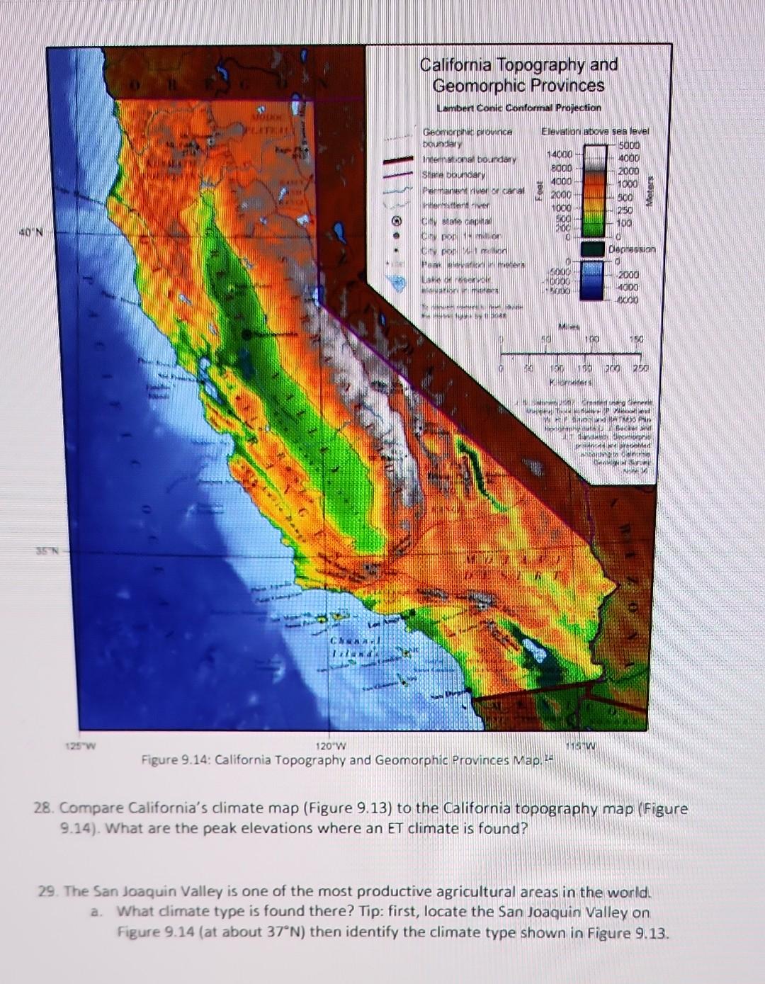 Solved California's Climate Types Four of the five major | Chegg.com