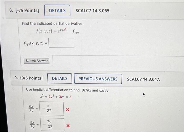 Solved Find the indicated partial derivative. | Chegg.com