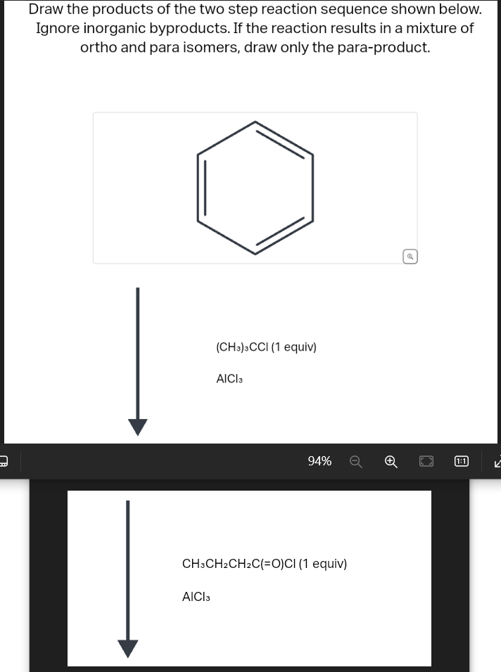 Solved Draw the products of the two step reaction sequence | Chegg.com