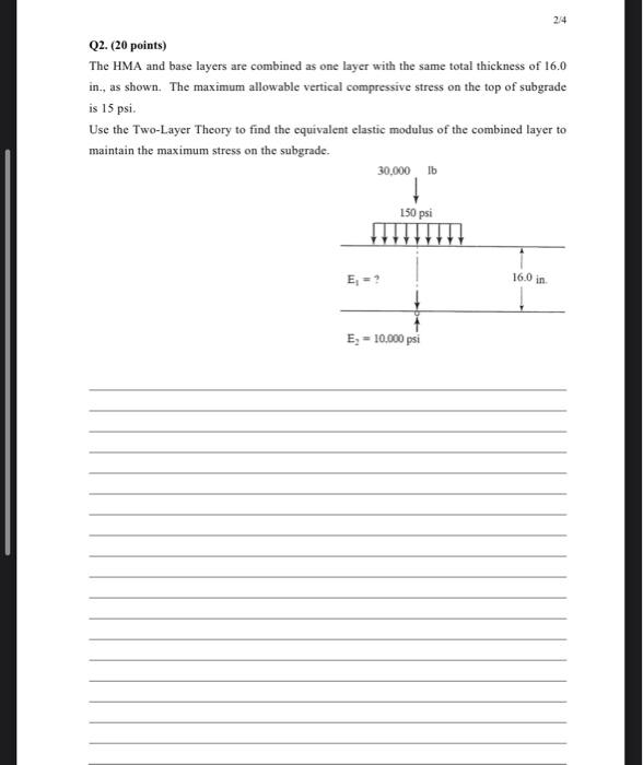 Solved 24 Q2. (20 points) The HMA and base layers are | Chegg.com