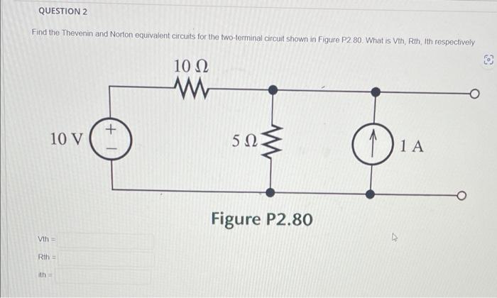 Solved Find the Thevenin and Norton equivalent circuits for | Chegg.com