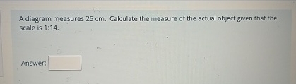 Solved A diagram measures 25cm. ﻿Calculate the measure of | Chegg.com