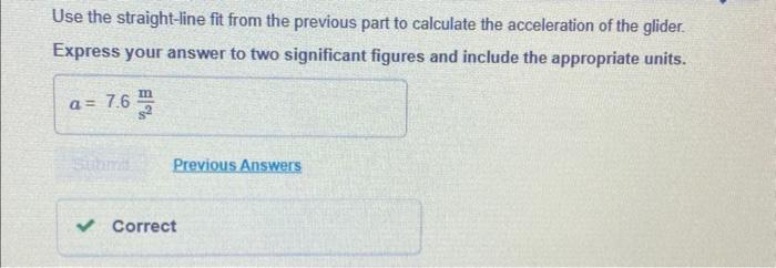 Solved Use the straight-line fit from the previous part to | Chegg.com