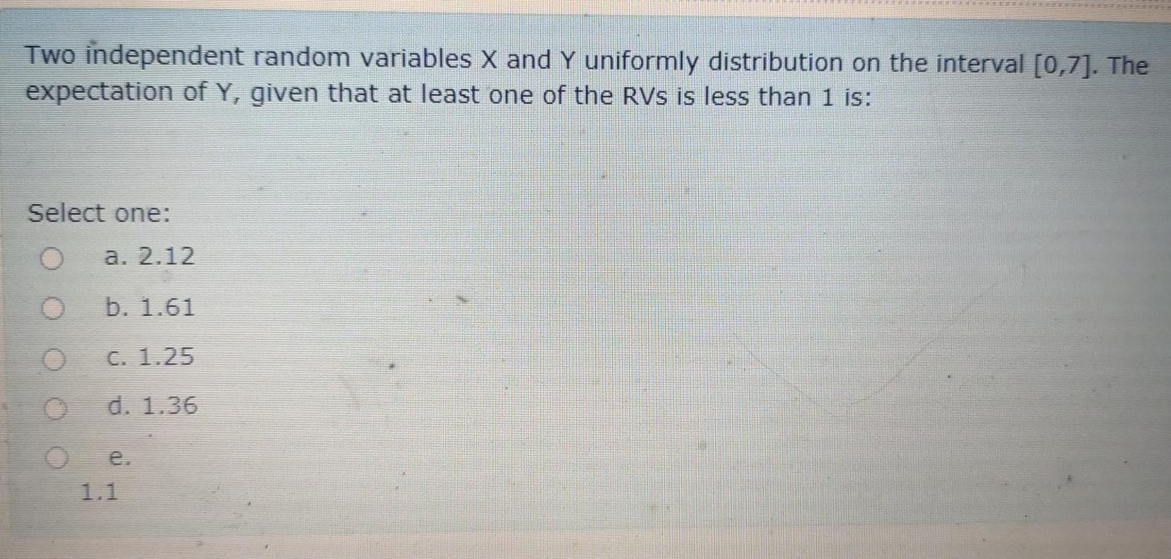 Solved Two independent random variables X and Y uniformly | Chegg.com