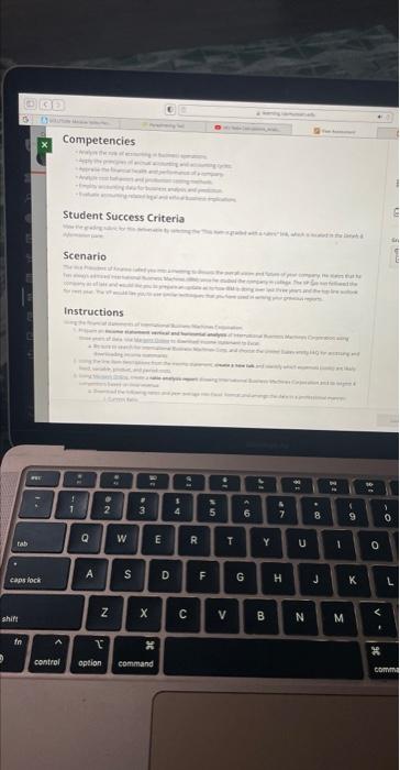Competencies Student Success Criteria Scenario | Chegg.com
