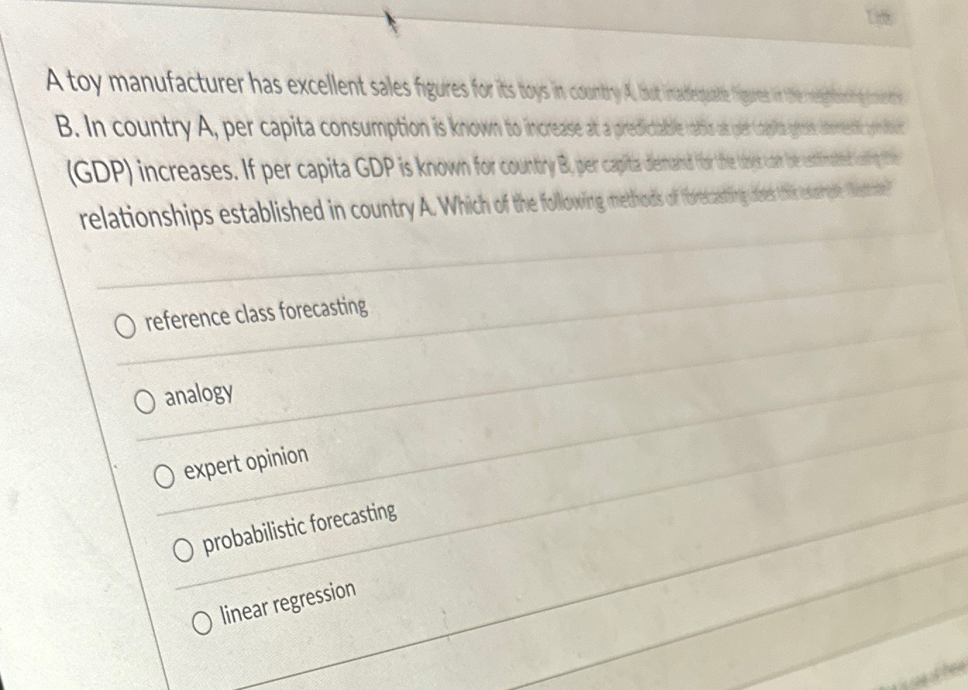 Solved reference class forecastinganalogyexpert | Chegg.com