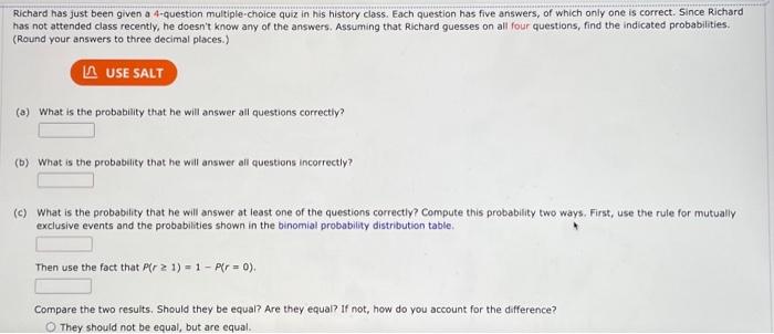 Solved Richard has just been given a 4 -question | Chegg.com