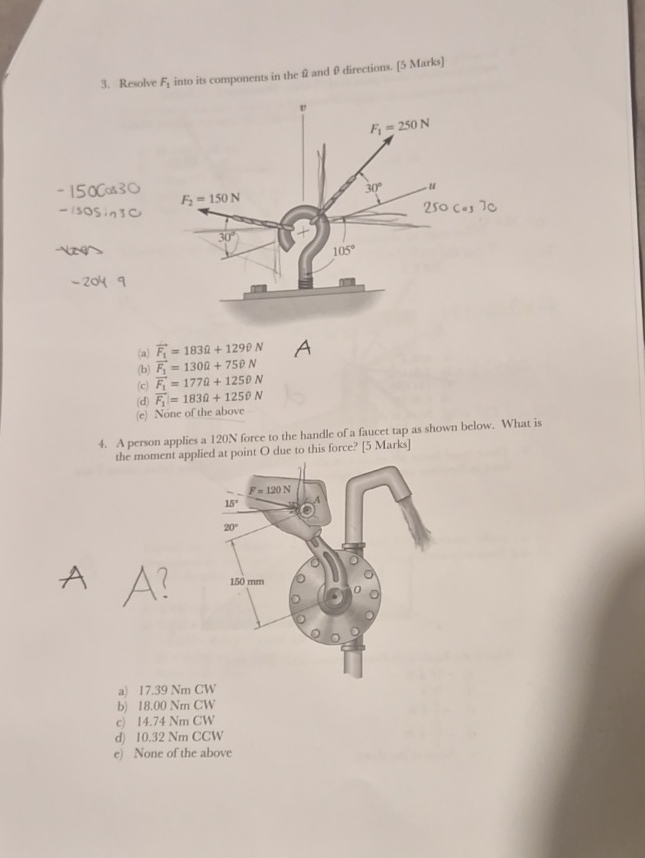 Solved Resolve F1 ﻿into its components in the Q ﻿and O? | Chegg.com