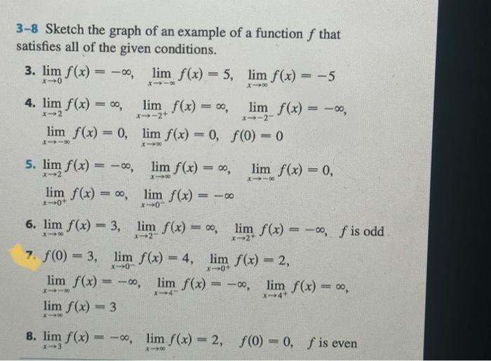 Solved 3-8 Sketch the graph of an example of a function f | Chegg.com