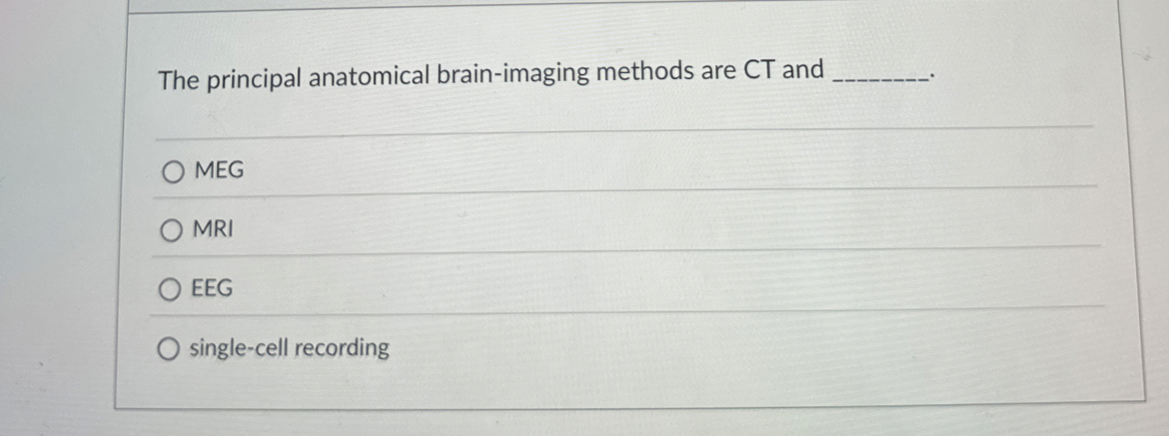 Solved The principal anatomical brain-imaging methods are CT | Chegg.com
