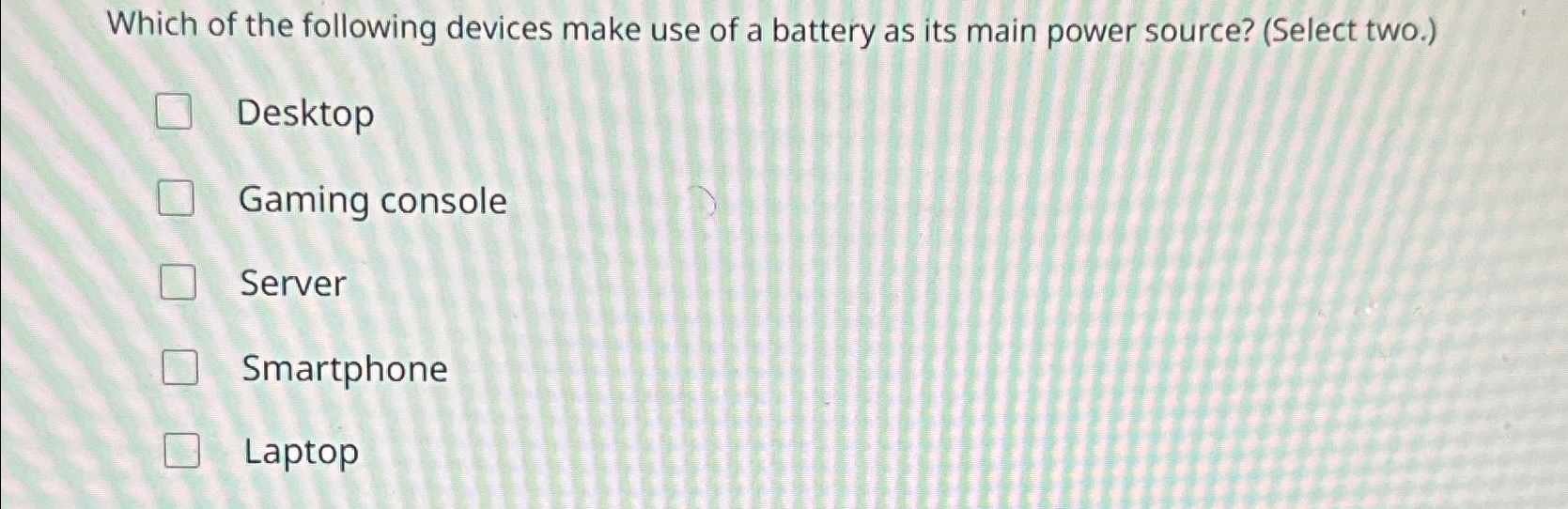 Solved Which of the following devices make use of a battery | Chegg.com