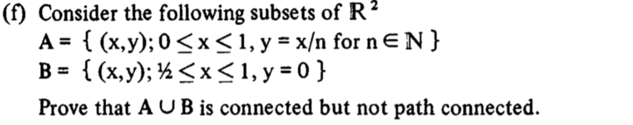 Solved (f) ﻿Consider the following subsets of | Chegg.com