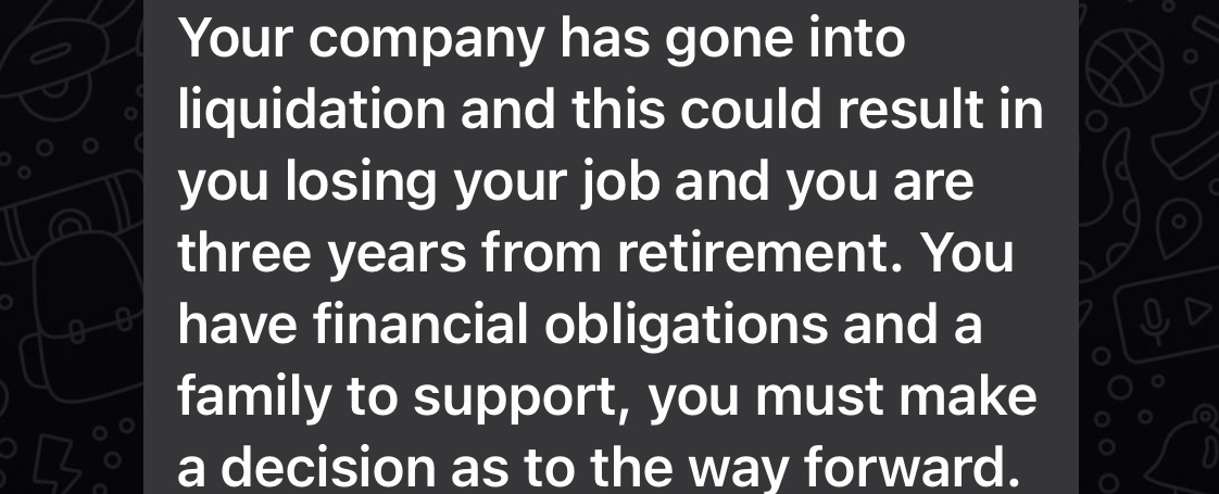 Solved Your company has gone into liquidation and this could | Chegg.com