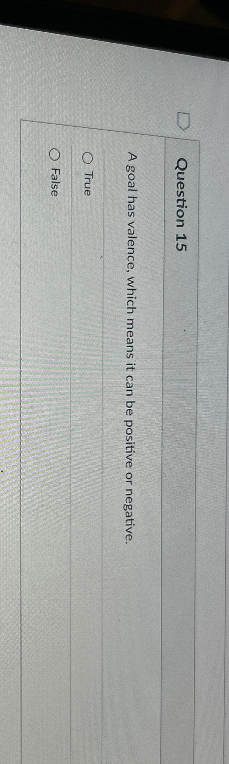 Solved Question 15A goal has valence, which means it can be | Chegg.com
