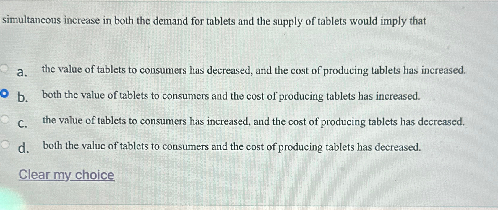 Solved simultaneous increase in both the demand for tablets | Chegg.com